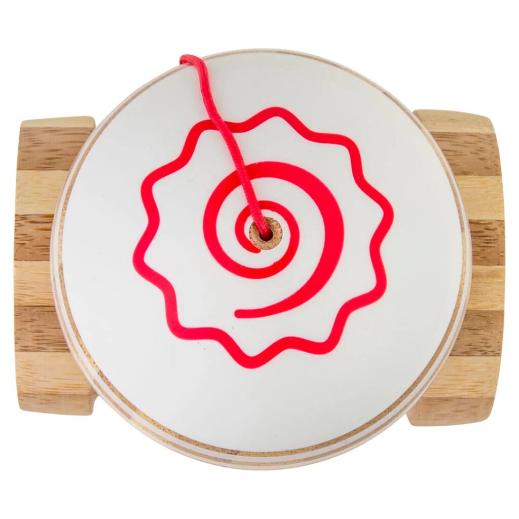 Kaizen Fish Cake Colors - Luna Shape - White & Red - Bamboo - MESH.tokyo